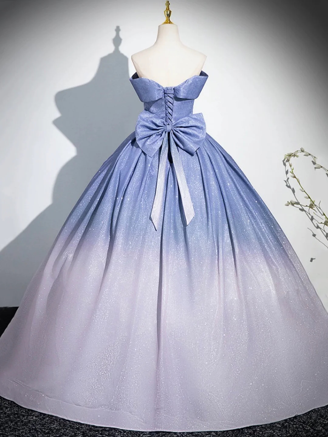 Gradient Lavender Off-shoulder Ball Gown on Luulla
