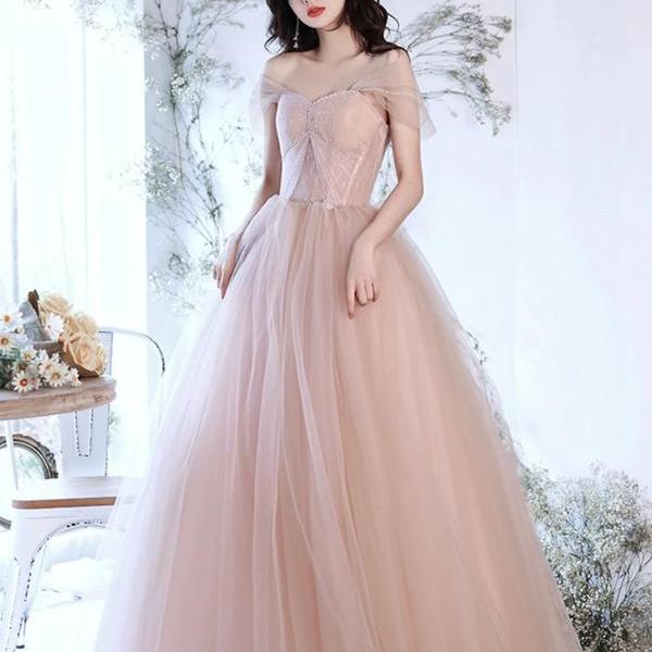 A Line Long Sleeves Tulle Prom Dress,evening Dresses on Luulla