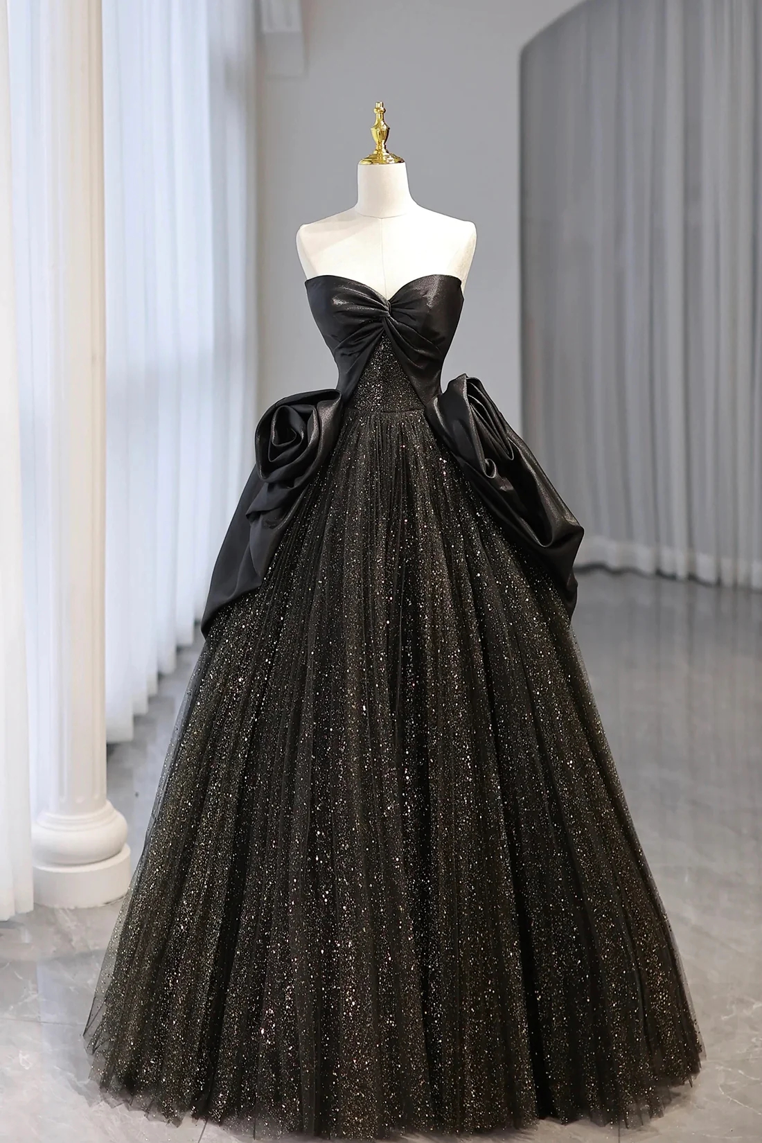 Enchanted Evening Glitter Black Ball Gown on Luulla